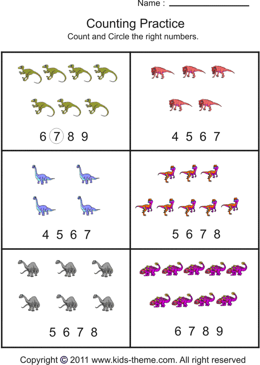 Counting Objects To 10 Worksheets | Free Worksheets Samples