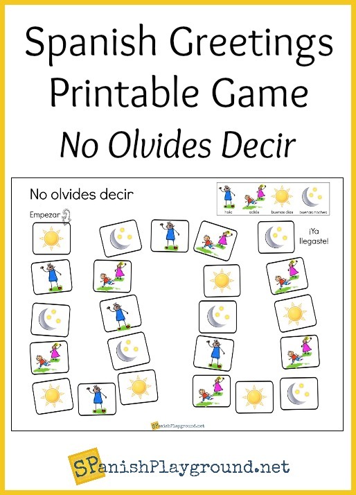 Spanish Worksheets For Kids Greetings