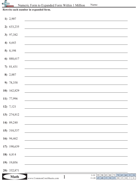Free Expanded Form Worksheets 3rd Grade