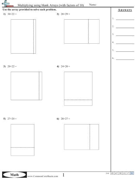 Blank Array Worksheets