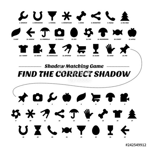 Shadow Worksheets For Kids