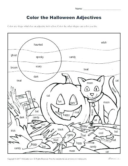 Free Halloween Language Arts Worksheets