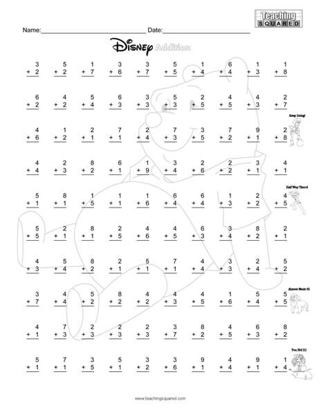Disney Worksheets | Free Worksheets Samples