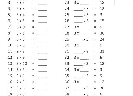 Free Printable Multiplication Worksheets Grade 2 Times Table | Free ...