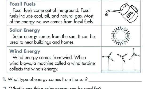 Light Energy Worksheets 3rd Grade
