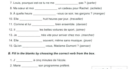 Printable French Worksheets For High School French Worksheets For ...
