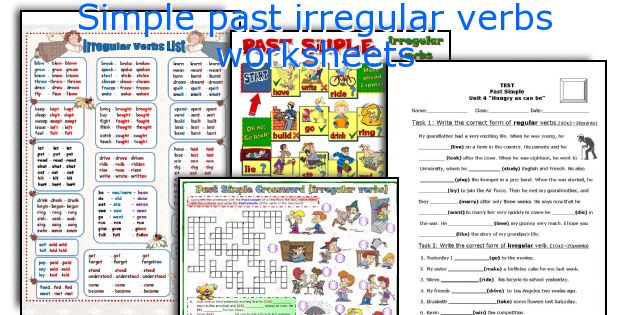 Simple Past Irregular Verbs Worksheets | Free Worksheets Samples