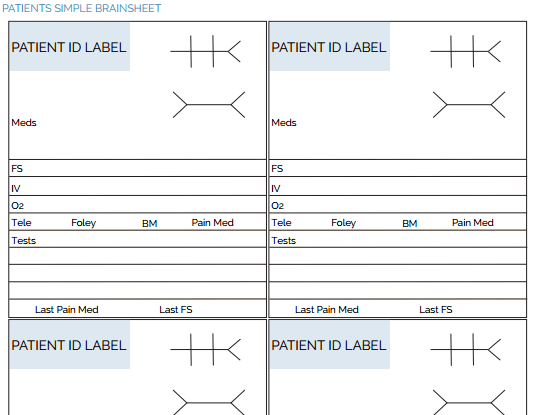 The Ultimate Nursing Brain Sheet Database (33 Nurse Report Sheet | Free ... The Ultimate Nursing Brain Sheet Database (33 Nurse Report Sheet | Free ...