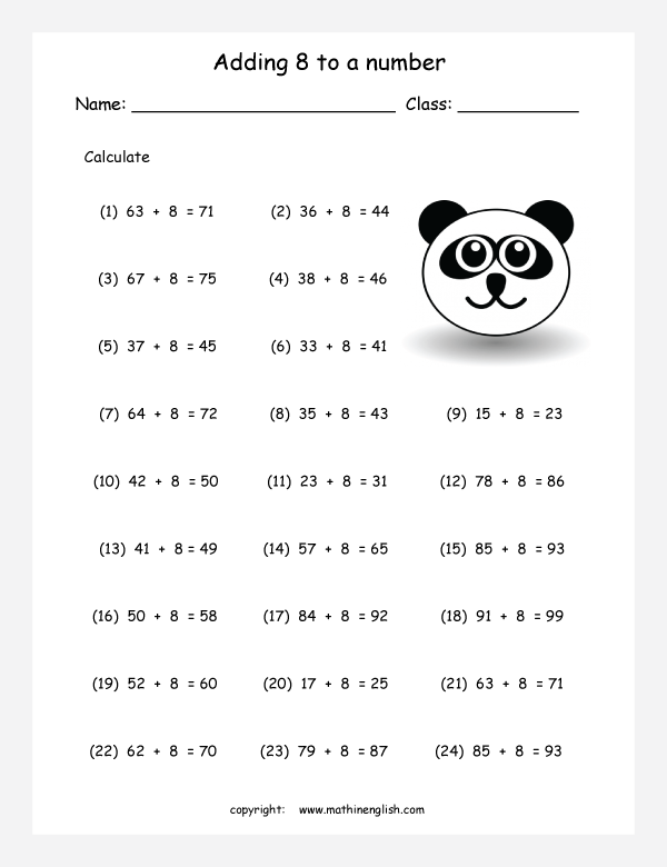Addition Up To 100 Worksheet Practice Material For Number Bonding ...