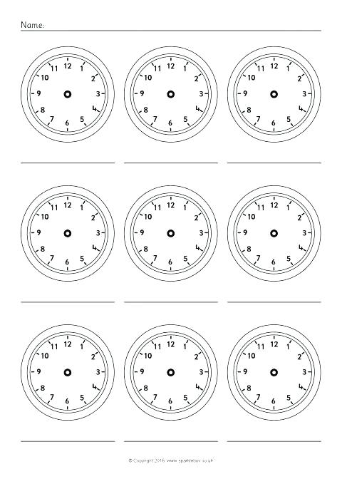 Blank Analog And Digital Clock Worksheets