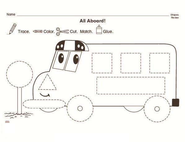 Bus Trace Worksheet For Kids | Free Worksheets Samples