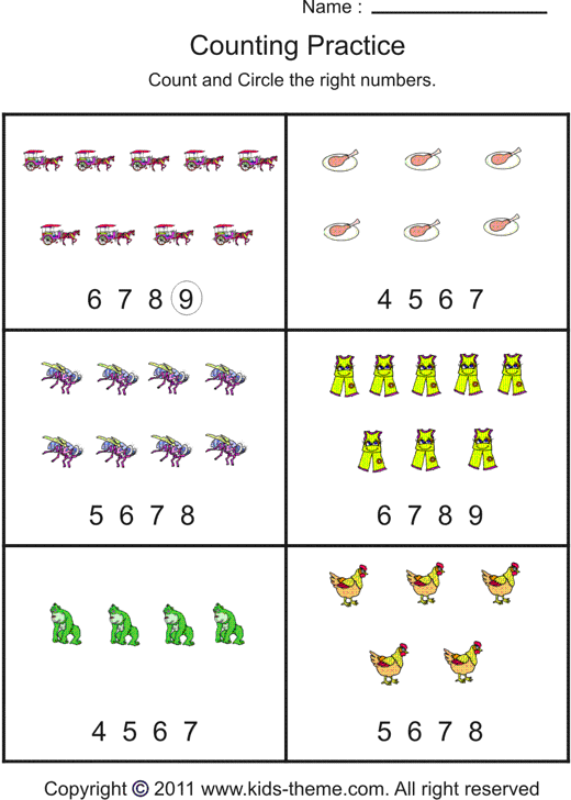 Basic Counting Worksheets