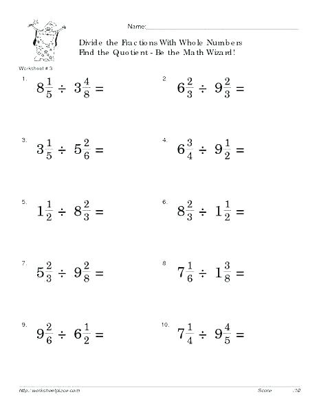 Multiplying And Dividing Fractions Worksheets 7th Grade