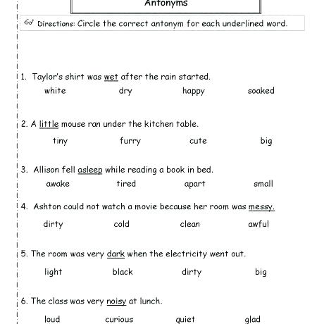 Free Third Grade Synonym Worksheets A Syno And Context Clues | Free ...