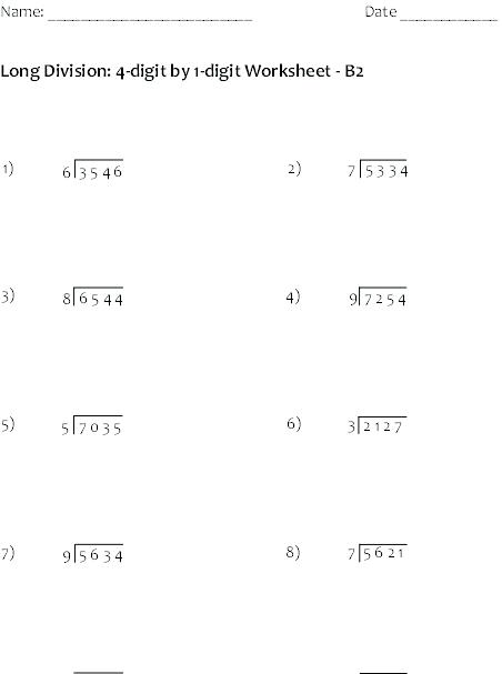 Math Division Worksheets 7th Grade | Free Worksheets Samples