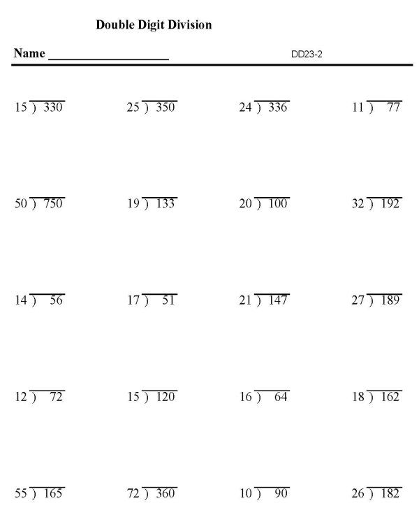 Division Worksheets For 7th Grade