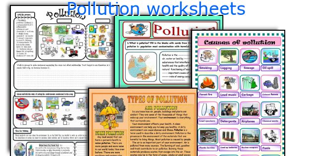 Free Pollution Worksheets