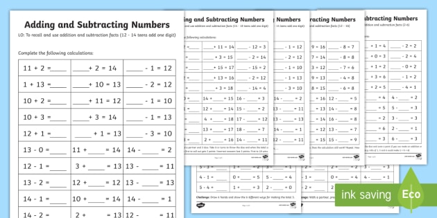 Mixed Number Facts To 20 Worksheet Pack | Free Worksheets Samples
