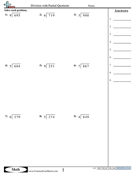 Division With Zeros In The Quotient Worksheets