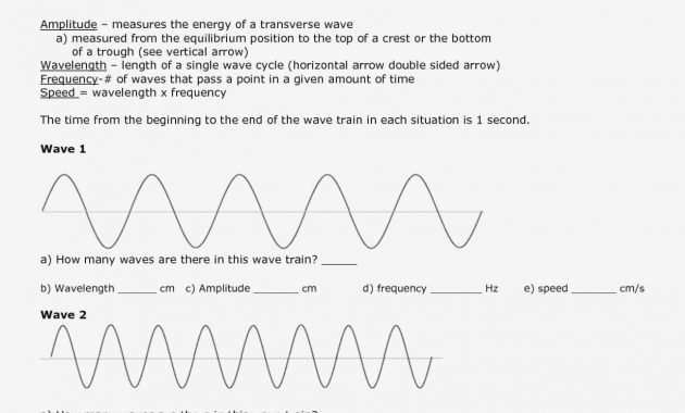 Worksheets Labeling Waves Answers