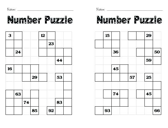 Number Grid Puzzles Worksheets Everyday Math Chart Puzzle Co | Free ...