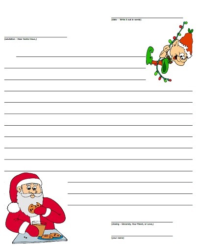 Letter To Santa Worksheets