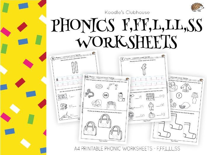 Ll Ff Ss Worksheets